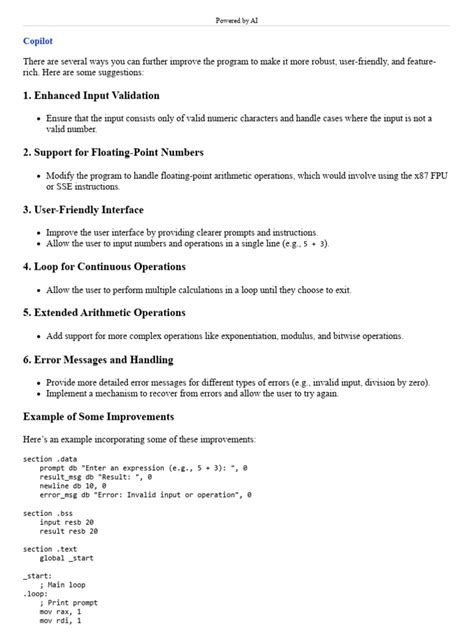 Calculator Assembly Copilot Pdf Computing Computer Programming