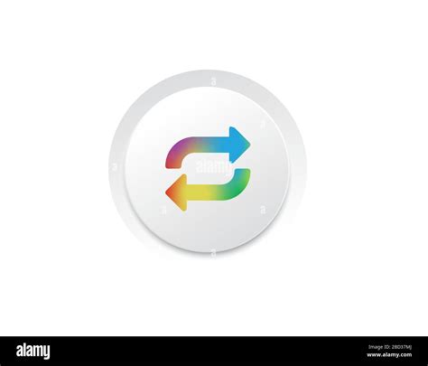 The Vector Isolated Music Player Repeat Arrow Rainbow Gradient Icon