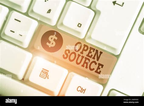 Conceptual Hand Writing Showing Open Source Concept Meaning Denoting Software Which Original