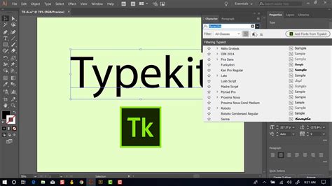 Typekit With Adobe Illustrator Youtube