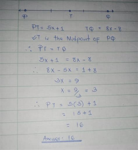 Solved Please Help Use The Figure To The Right To Find The Value Of