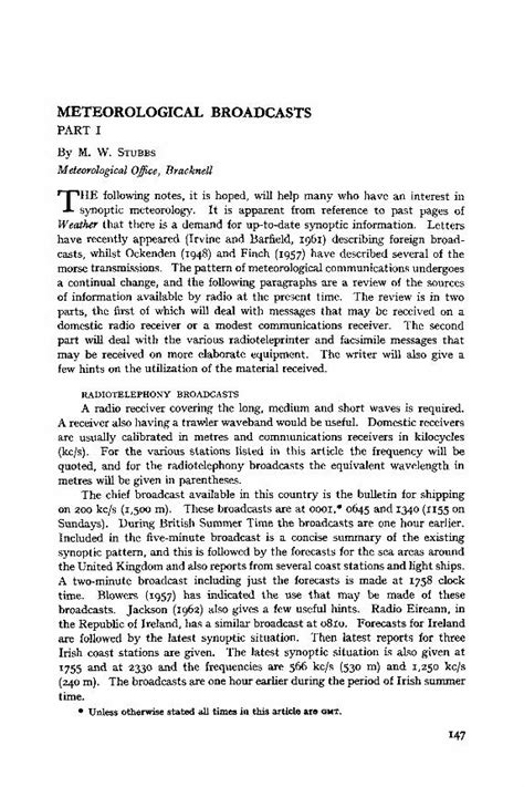 Pdf Meteorological Broadcasts Part I Dokumen Tips