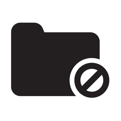 Restrict Folder Icon Solid Style 19197263 Vector Art At Vecteezy