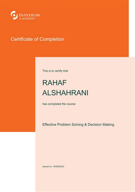 Rahaf Alshahrani On Linkedin Happy To Share That I Finished The Course Of Effective Problem