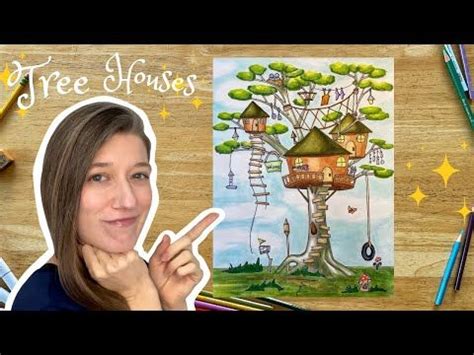 Tree House Drawing Step By Step How To Draw A Tree House Easy Tree