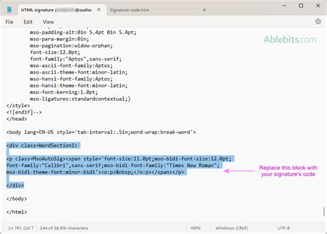 How To Add Html Signature To Outlook