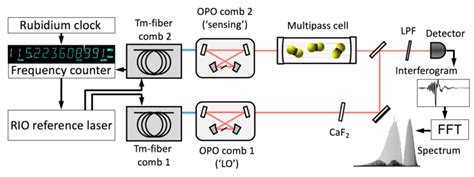 Schematic Of The Dual Comb Spectroscopy Setup Lpf Longwave Pass Download Scientific Diagram