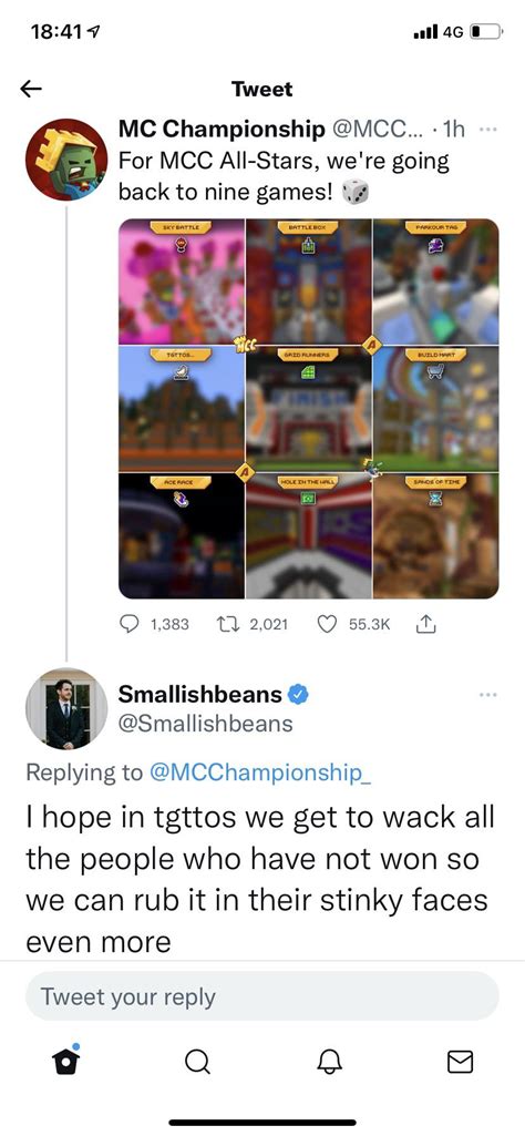 Smallishbeans Wants To Whack Lizzie Confirmed Rminecraftchampionship