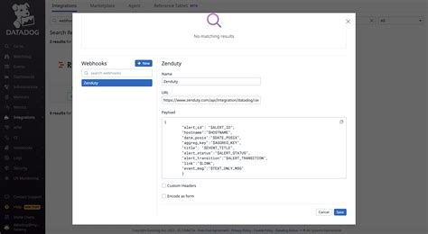 Datadog Integration Zenduty Docs