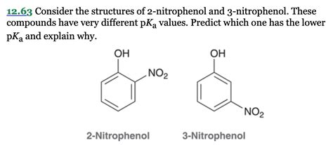 Solved 1263 Consider The Structures Of 2 Nitrophenol And