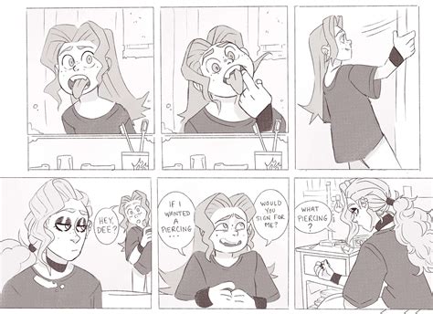 Rule 34 Before Sex Black And White Black Nail Polish Black Nails Brothers Cómic Comic Page Dee