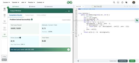 Problemsolving Gfg160dayschallenge Codingjourney Geekstreak2024 Learncodegrow