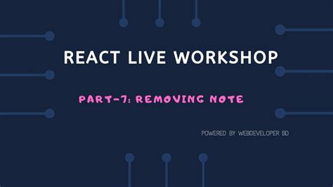 7removing Note React Js Bangla Tutorial Youtube