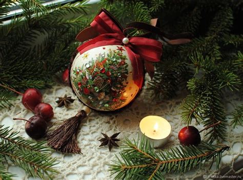 Шар елочный `С Новым годом ` Ёлочные игрушки С новым годом Декорирование