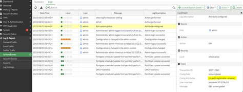 Technical Tip Enable Audit Log Via Cli Fortinet Community