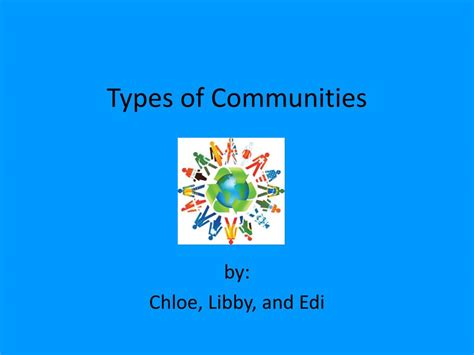 PPT Types Of Communities PowerPoint Presentation Free Download ID