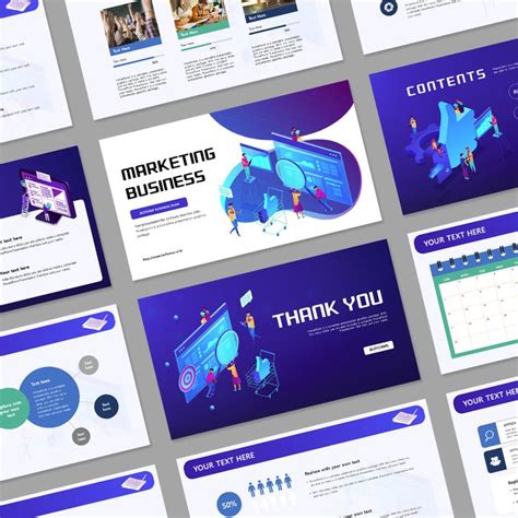 비즈폼 마케팅 비즈니스 Ppt 템플릿 Marketing Business Marketing Content Marketing