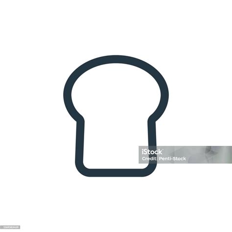 흰색 배경에 격리 된 빵 벡터 아이콘입니다 개요 웹 사이트 디자인 및 모바일 응용 프로그램 개발을위한 얇은 라인 빵 아이콘 얇은 줄 빵 윤곽선 아이콘 벡터 일러스트레이션