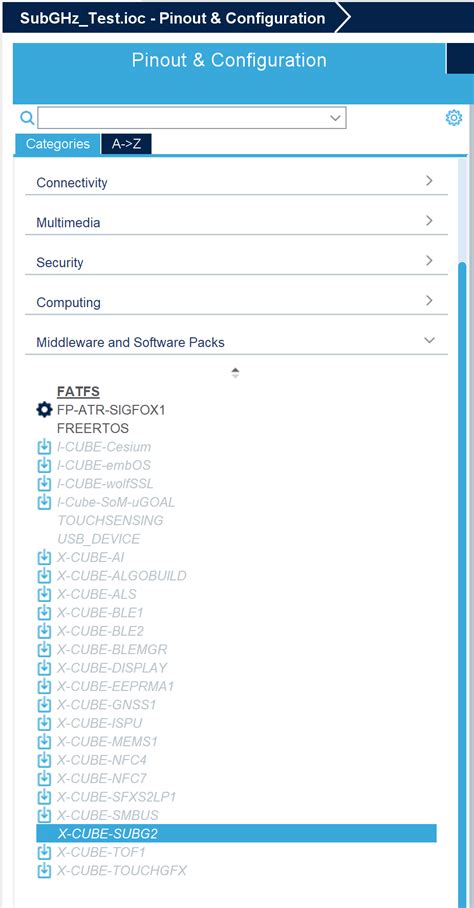Lora Option In Stm32 Cube For Bl072cz Lrwan1 Stmicroelectronics Community