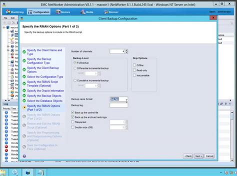 how to perform a manual oracle client initiated nmda backup dell serbia