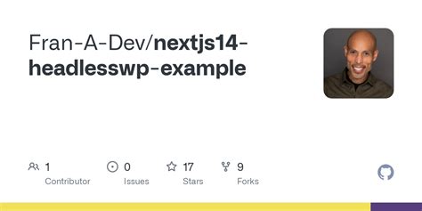 Github Fran A Dev Nextjs Headlesswp Example