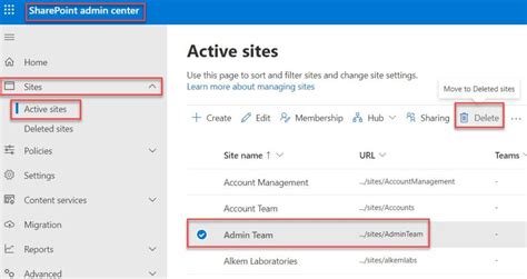How To Delete Sharepoint Site