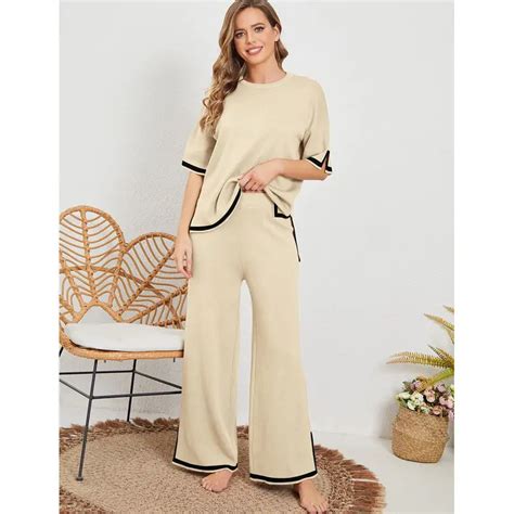 Classy Elastic Knit Lounge Set Socohoodie