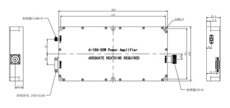 6 18ghz 50db Gain Sma K Connectors Solid State Rf Power Amplifier For Communication And Radar