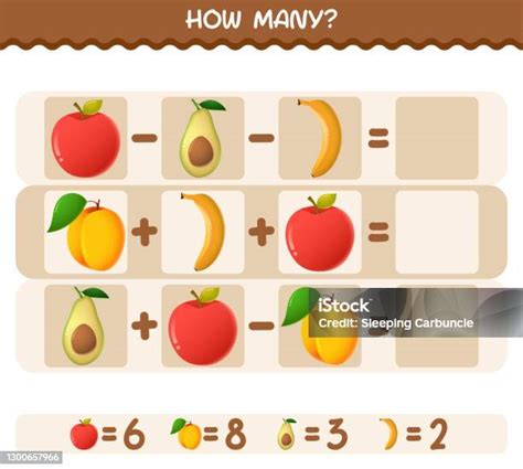 얼마나 많은 만화 과일 계산 게임 사전 쇼올 년 어린이와 유아를위한 교육 게임 0명에 대한 스톡 벡터 아트 및 기타 이미지 0명 검색 과일 Istock