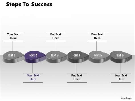 Ppt Purple Step To Success Using Circular Motion Powerpoint Arrow Templates