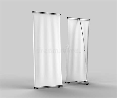 Indoor Blank L Stand Banner For Design Presentation Vector