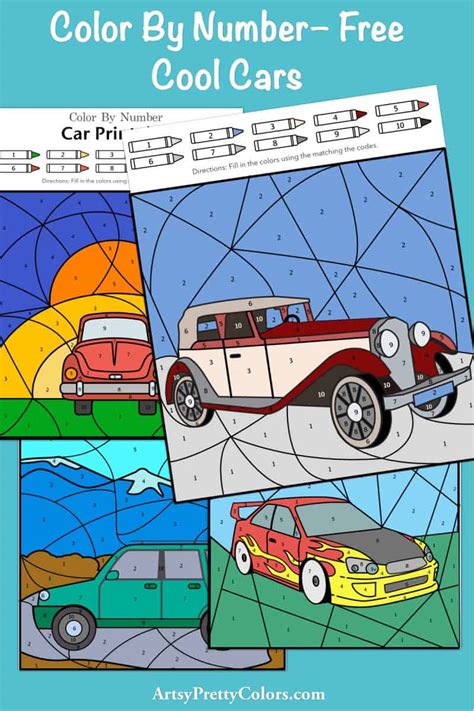 Car Color By Number Coloring Pages 2025