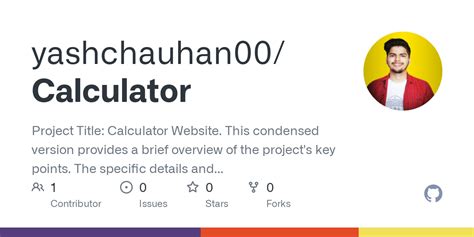 Github Yashchauhan Calculator Project Title Calculator Website