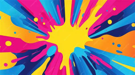 A Vibrant Explosion Of Colors Radiating Outward Creating A Dynamic And Energetic Visual Effect