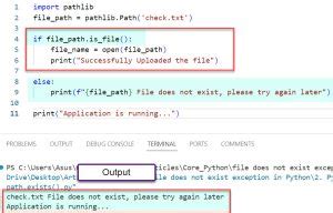 Python File Does Not Exist Exception Methods