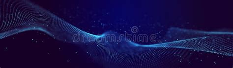Futuristic Wave Abstract Technology Background 3d Visualization Of