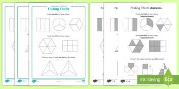 Introduction To Fractions Finding One Third Differentiated Worksheet