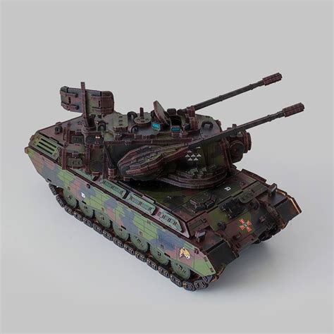 Gepard артилерійська установка з дерева 3d пазл для самостійного складання купити в Україні