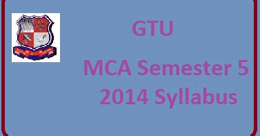 GTU MCA Semester Syllabus Material And Projects O F MCA GTU