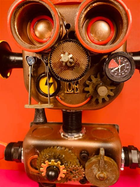 Teatro Assemblage Art Robot Made From Found Objects Etsy