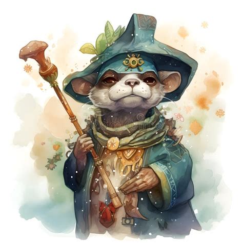 Great Wise Mystical Wizard Mouse Ai Generative Illustration Stock Illustration Illustration