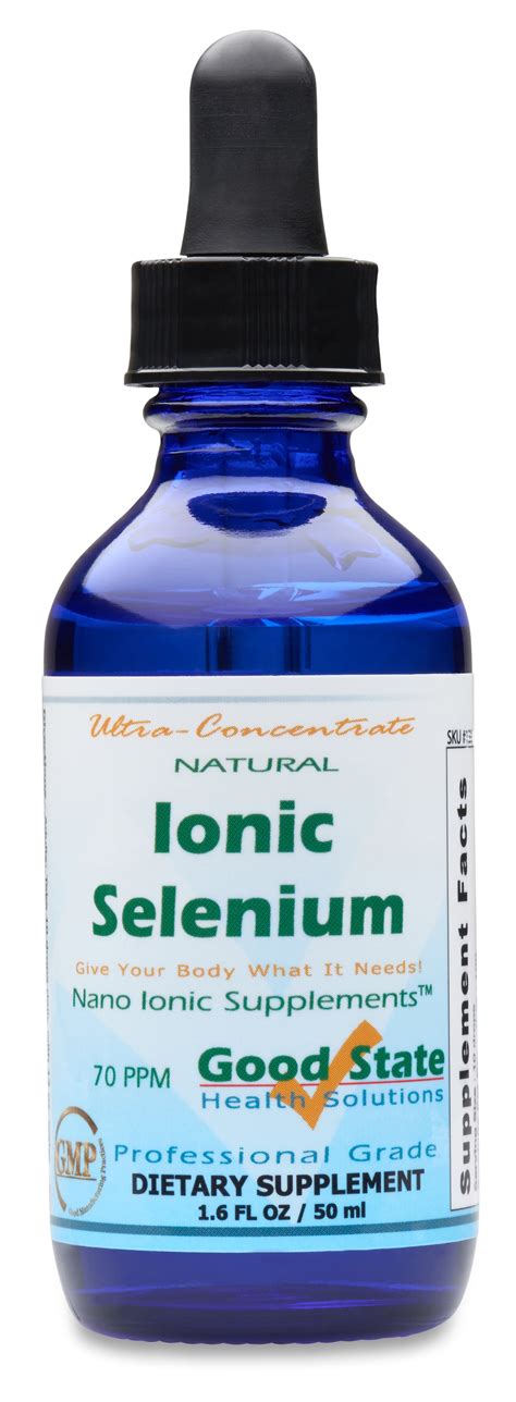 Glass Bottle Good State Liquid Ionic Selenium Ultra Concentrate 10 Drops Equals 70 Mcg 100