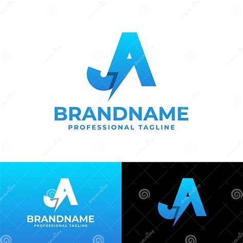 Letter Ja Power Logo Suitable For Any Business With Ja Or Aj Initials