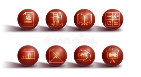 Set Line Function Mathematical Symbol Laptop With Graph Chart Calculator Xyz Coordinate