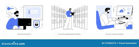 Big Data Storage Abstract Concept Vector Illustrations Stock Vector Illustration Of Graphics