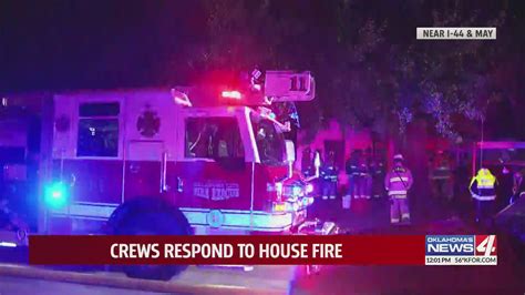Oklahoma City Firefighters Knock Down House Fire