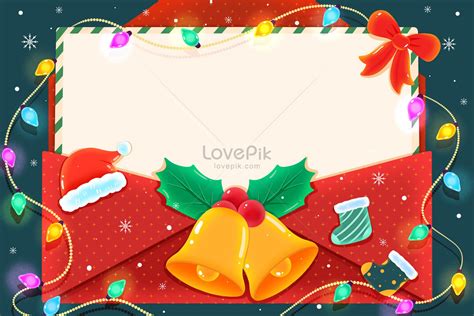 만화 귀여운 크리스마스 봉투 인사말 카드 일러스트 무료 다운로드 Lovepik