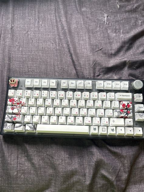 Cherry Blossom Custom Keyboard Thocky Clacky Computers Tech Parts Accessories Computer