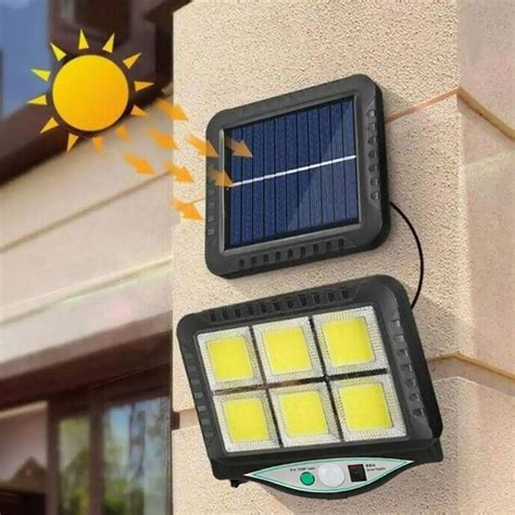 Уличный фонарь Solar Light Bk 128 6 Cob на солнечной батарее с датчиком движения Наружный