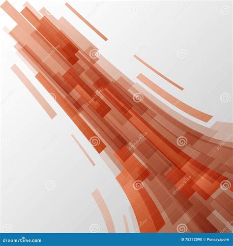 Abstract Orange Elements Technology Background Stock Vector